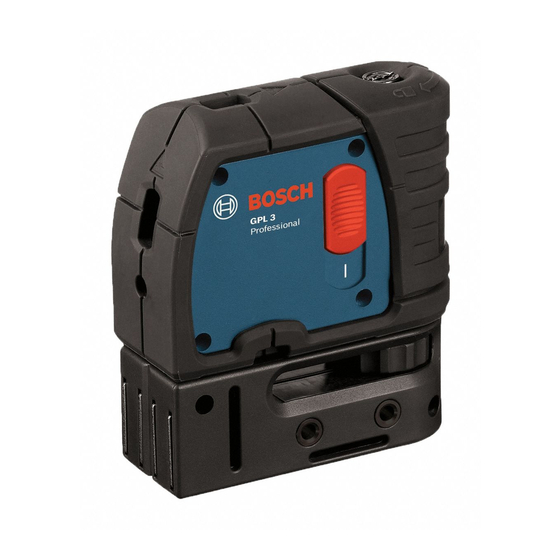 BOSCH GPL 3 PROFESSIONAL LASER LEVEL ORIGINAL INSTRUCTIONS MANUAL ...