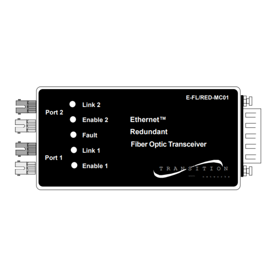 TRANSITION NETWORKS ETHERNET E- FL/RED-MC01(SMA) USER MANUAL Pdf ...