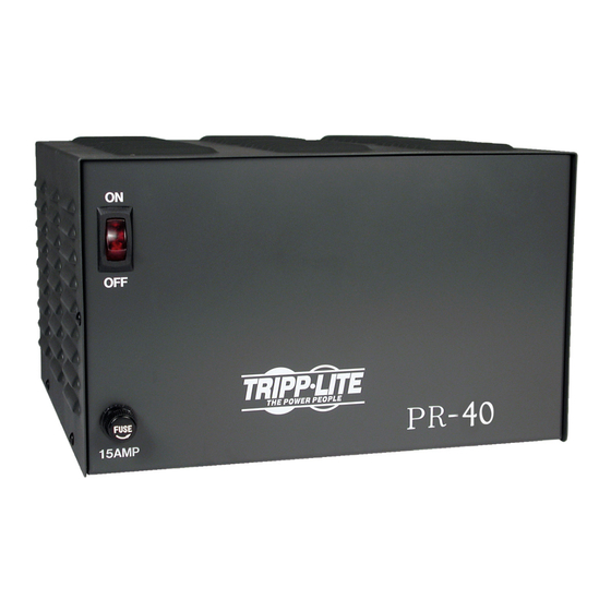 TRIPP LITE PR 40 SPECIFICATIONS Pdf Download | ManualsLib