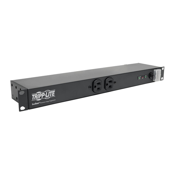 TRIPP LITE RACKMOUNT SURGE SUPPRESSOR/LINE-NOISE FILTER OWNER'S MANUAL ...