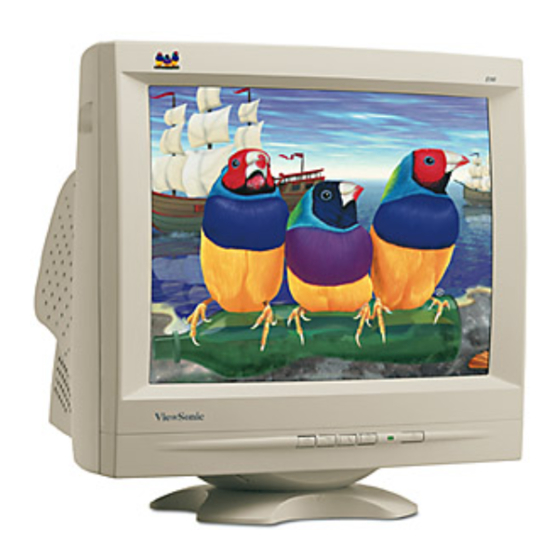 VIEWSONIC E90 SPECIFICATION SHEET Pdf Download | ManualsLib