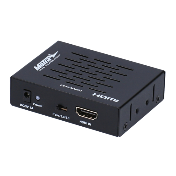 METRA ELECTRONICS CS-HDMABO3 USER MANUAL Pdf Download | ManualsLib