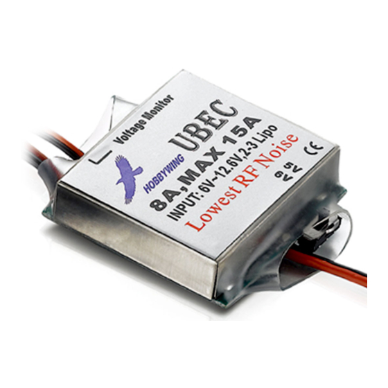 HOBBYWING 8A UBEC USER MANUAL Pdf Download | ManualsLib