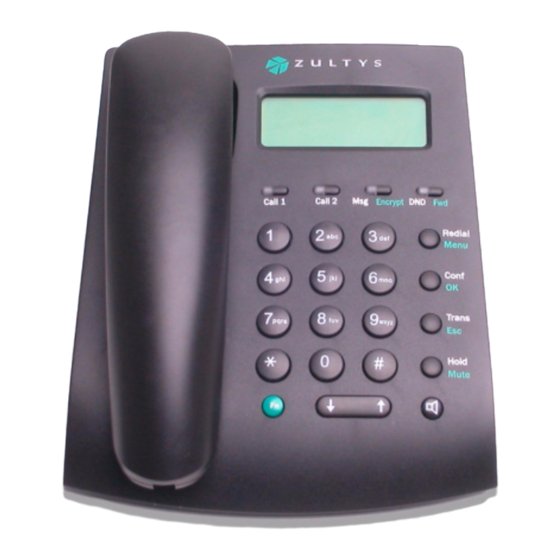 ZULTYS ZIP2X2 USER MANUAL Pdf Download | ManualsLib