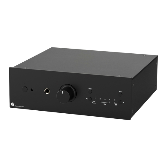 PRO-JECT AUDIO SYSTEMS BOX-DESIGN STEREO BOX DS2 INSTRUCTIONS FOR USE ...