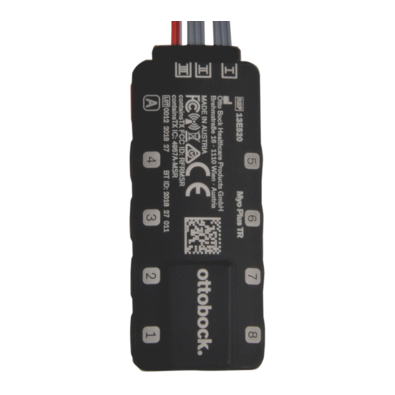 OTTO BOCK MYO PLUS INSTRUCTIONS FOR USE MANUAL Pdf Download | ManualsLib