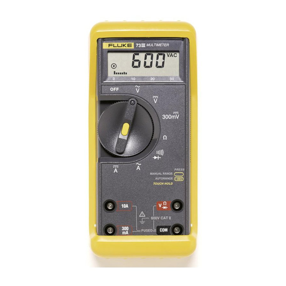 FLUKE III SERIES INSTRUCTION SHEET Pdf Download | ManualsLib