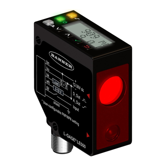 BANNER L-GAGE LE250 SERIES INSTRUCTION MANUAL Pdf Download | ManualsLib