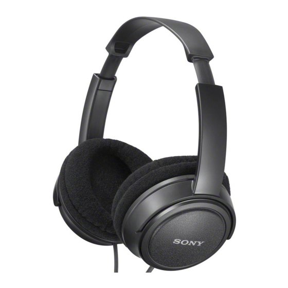 SONY MDR-MA100 OPERATING INSTRUCTIONS Pdf Download | ManualsLib