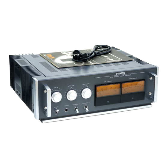 STUDER REVOX B740 MANUAL Pdf Download | ManualsLib
