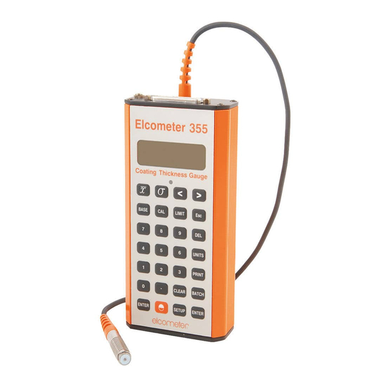 ELCOMETER 355 OPERATING INSTRUCTIONS MANUAL Pdf Download | ManualsLib