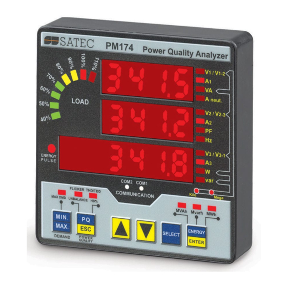 SATEC PM174 REFERENCE MANUAL Pdf Download | ManualsLib