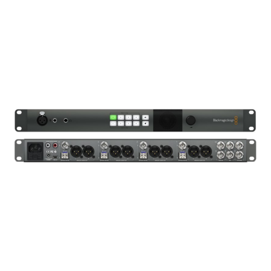 BLACKMAGICDESIGN ATEM CONVERTER SERIES INSTALLATION AND OPERATION ...