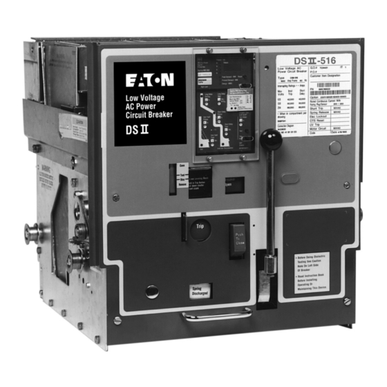 EATON DSII SERIES INSTRUCTIONS FOR INSTALLATION, OPERATION AND ...