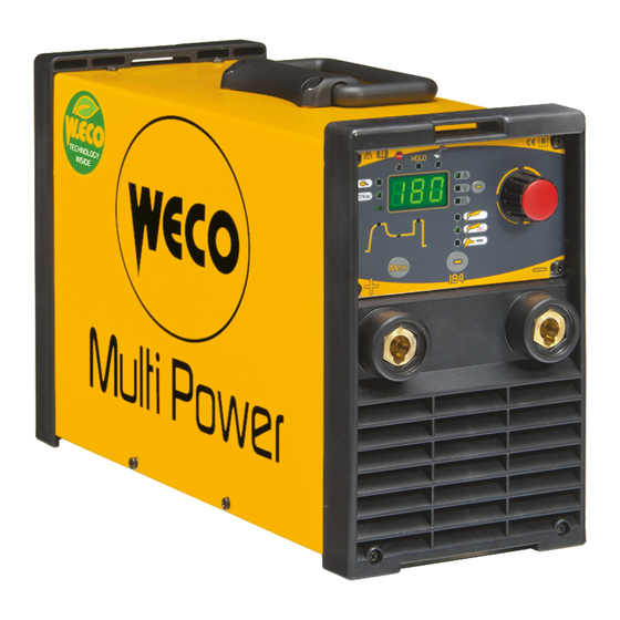 WECO MULTI POWER 184 INSTRUCTION MANUAL Pdf Download | ManualsLib