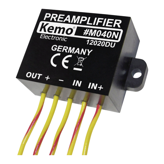 KEMO M040N QUICK START MANUAL Pdf Download | ManualsLib