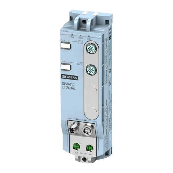 SIEMENS SIMATIC ET 200AL MANUAL Pdf Download | ManualsLib