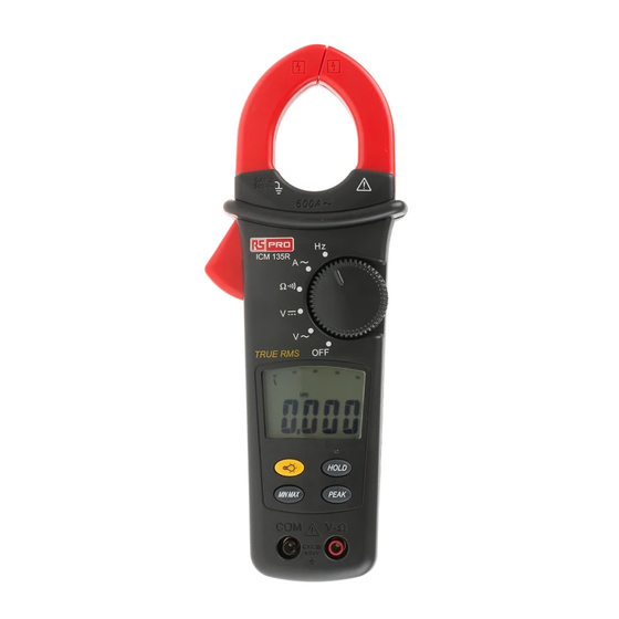 RS PRO ICM 135R INSTRUCTION MANUAL Pdf Download | ManualsLib