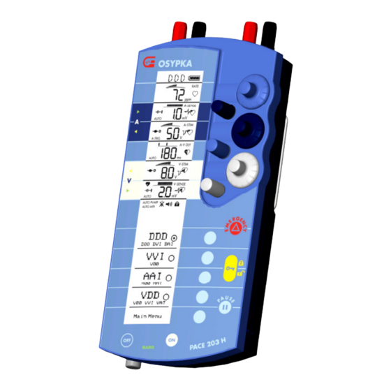 OSYPKA PACE 203H INSTRUCTIONS FOR USE MANUAL Pdf Download | ManualsLib