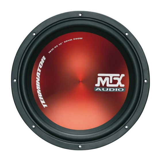 MTX TERMINATOR TR12-04 MANUAL Pdf Download | ManualsLib