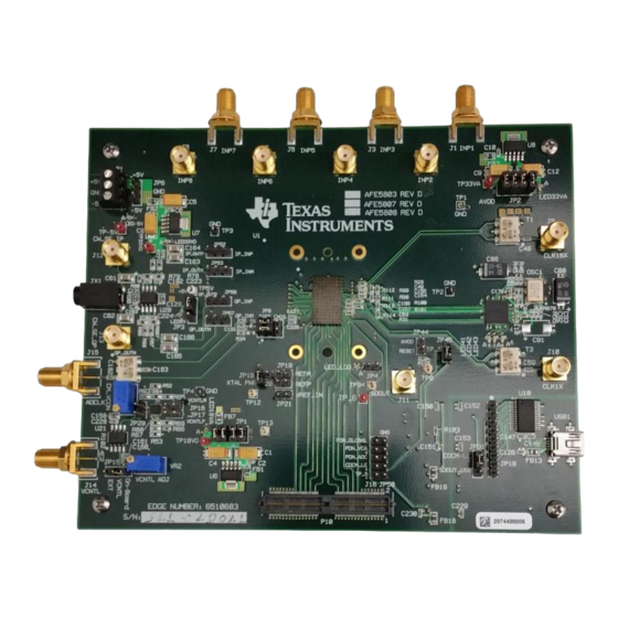TEXAS INSTRUMENTS AFE5807EVM USER MANUAL Pdf Download | ManualsLib