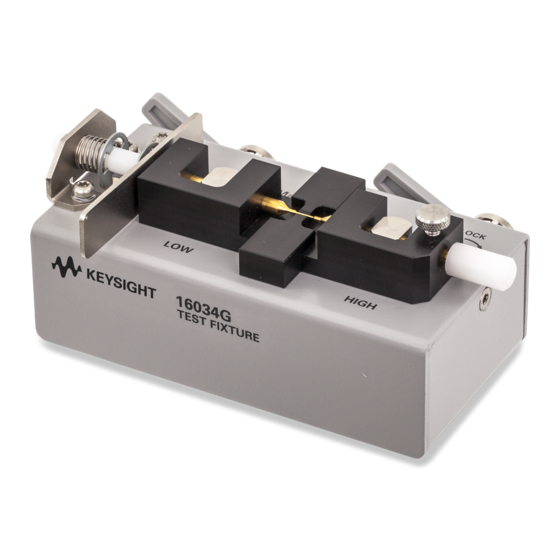 KEYSIGHT 16034G OPERATION MANUAL Pdf Download | ManualsLib