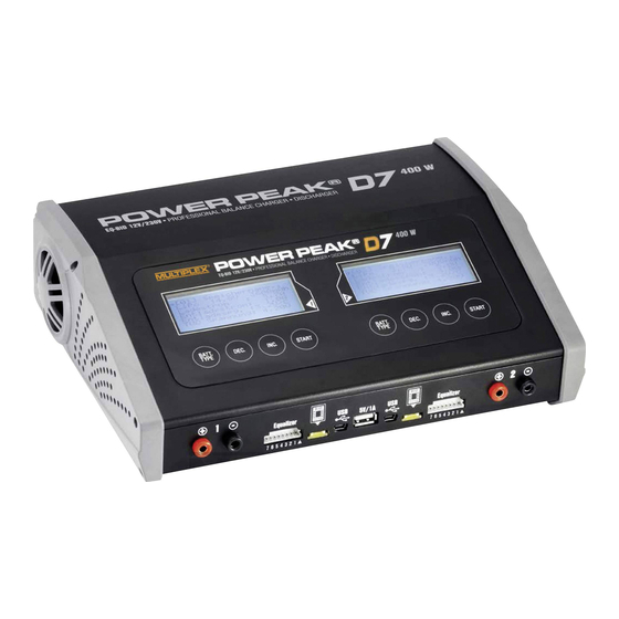 MULTIPLEX POWER PEAK D7 EQ-BID OPERATING INSTRUCTIONS MANUAL Pdf ...