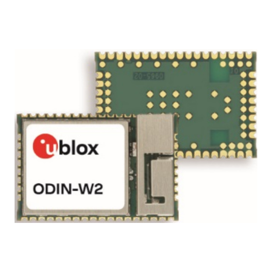 UBLOX ODIN-W2 SERIES SYSTEM INTEGRATION MANUAL Pdf Download | ManualsLib