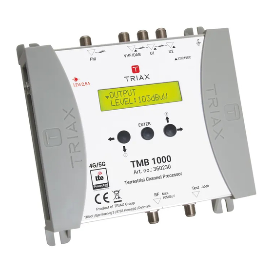 TRIAX TMB 1000 USER MANUAL Pdf Download | ManualsLib