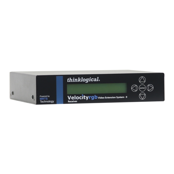 THINKLOGICAL VELOCITYRGB VIDEO EXTENSION SYSTEM-9 PRODUCT MANUAL Pdf ...