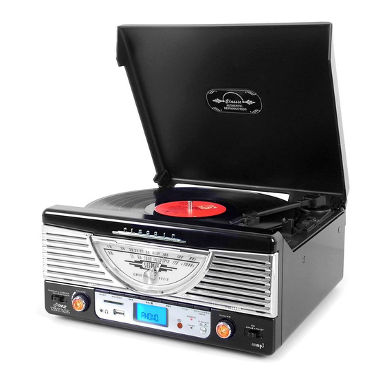PYLE CLASSIC VINTAGE RETRO STYLE TURNTABLE MANUAL Pdf Download | ManualsLib