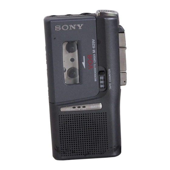 SONY M-629V OPERATING INSTRUCTIONS MANUAL Pdf Download | ManualsLib