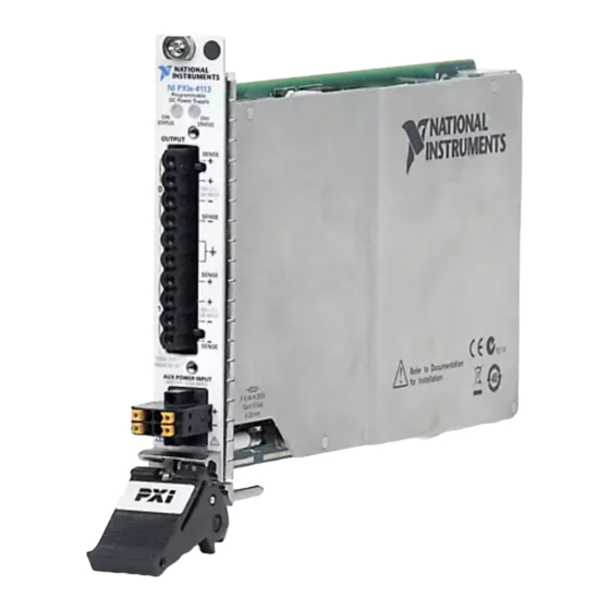 NATIONAL INSTRUMENTS PXIE-4113 CALIBRATION PROCEDURE Pdf Download ...