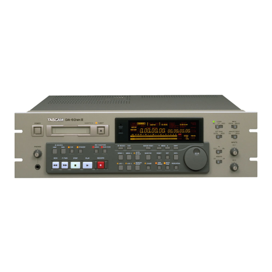 TASCAM DA-60MKII QUICK TIPS Pdf Download | ManualsLib