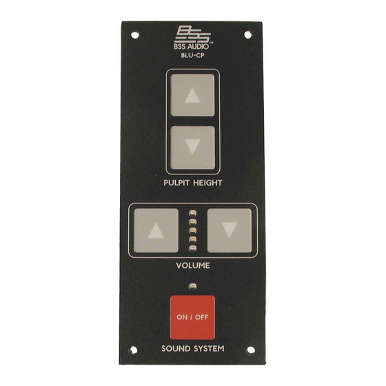 BSS AUDIO BLU-CP WIRING INSTRUCTIONS Pdf Download | ManualsLib