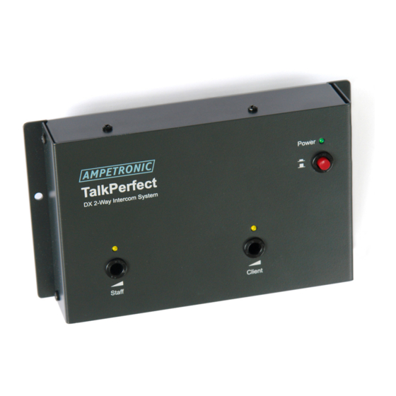 AMPETRONIC TALKPERFECT DX INSTALLATION MANUAL Pdf Download | ManualsLib