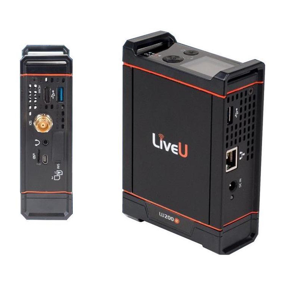 LIVEU SOLO LU-200 MANUAL Pdf Download | ManualsLib