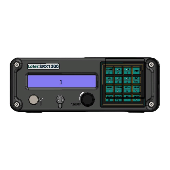 LOTEK SRX1200 SERIES USER MANUAL Pdf Download | ManualsLib