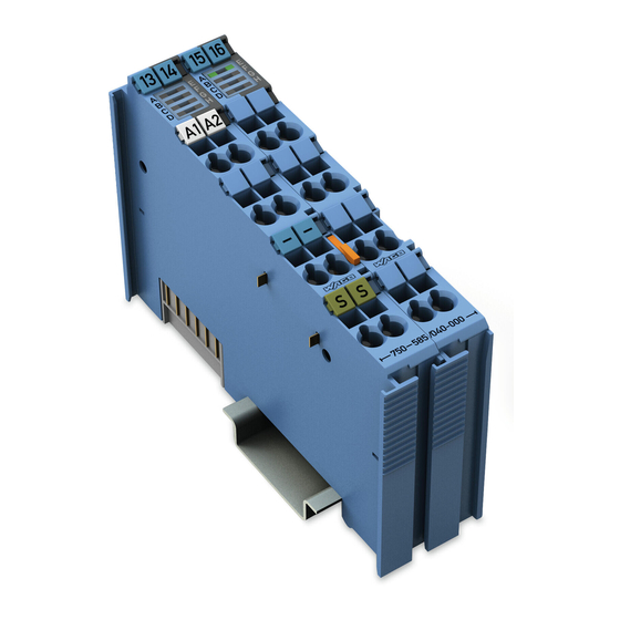 WAGO 750-585/040-000 MANUAL Pdf Download | ManualsLib
