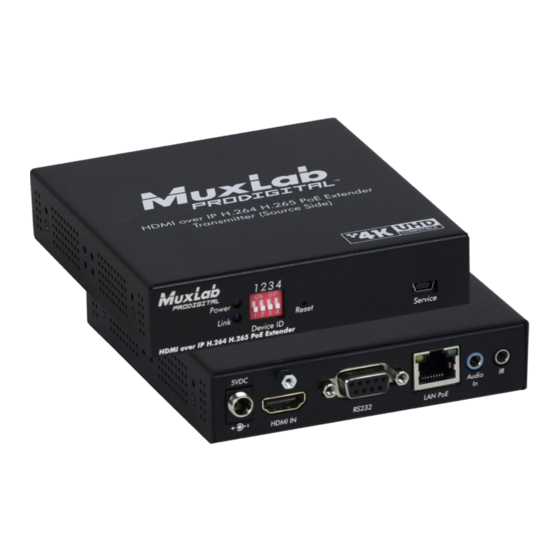 MUXLAB 500763-TX QUICK INSTALLATION MANUAL Pdf Download | ManualsLib