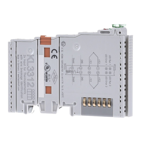 BECKHOFF KL3311 DOCUMENTATION Pdf Download | ManualsLib