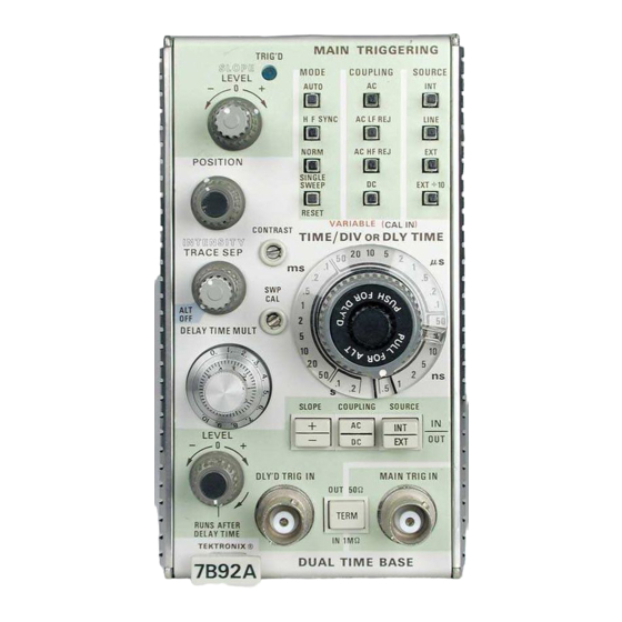 TEKTRONIX 7B92A INSTRUCTION MANUAL Pdf Download | ManualsLib