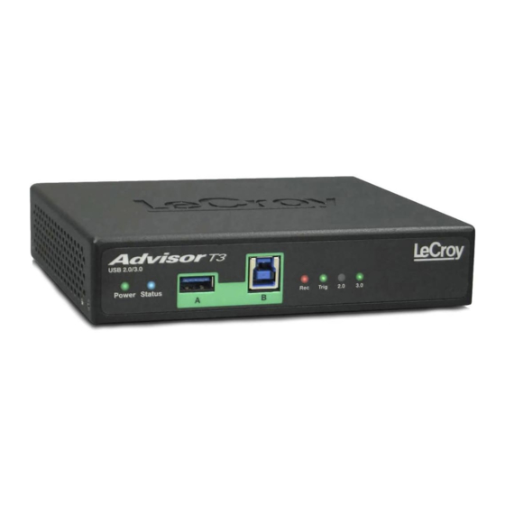 LECROY USB PROTOCOL SUITE ADVISOR T3 USER MANUAL Pdf Download | ManualsLib