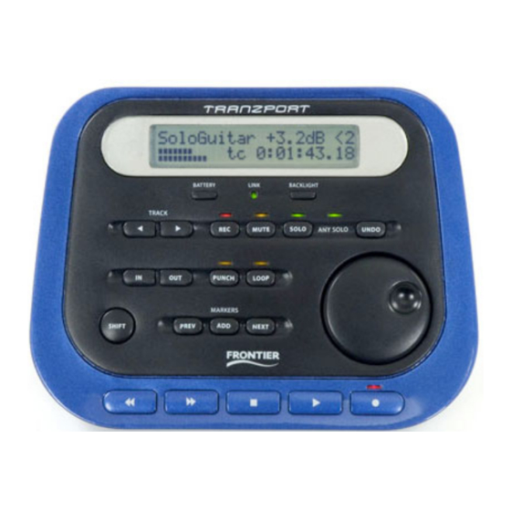 FRONTIER TRANZPORT USING MANUAL Pdf Download | ManualsLib