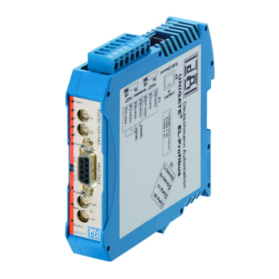 DEUTSCHMANN AUTOMATION UNIGATE EL PROFIBUS DP INSTRUCTION MANUAL Pdf Download | ManualsLib