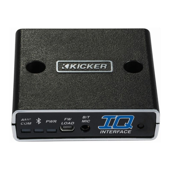 KICKER IQI QUICK START MANUAL Pdf Download | ManualsLib