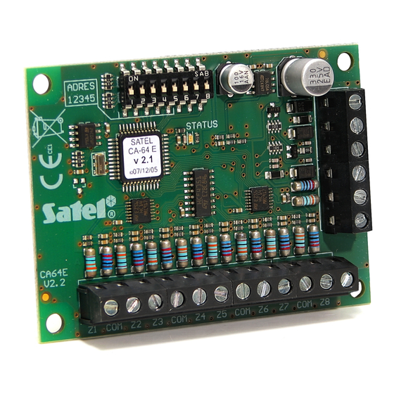 SATEL CA-64 E QUICK START MANUAL Pdf Download | ManualsLib