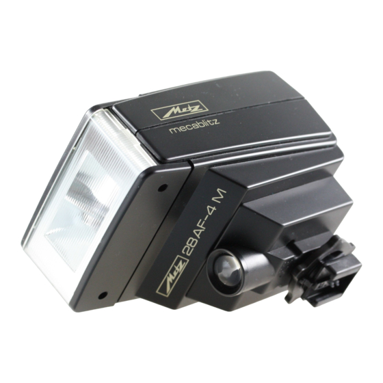 METZ MECABLITZ 28 AF-4 M OPERATING INSTRUCTIONS MANUAL Pdf Download ...