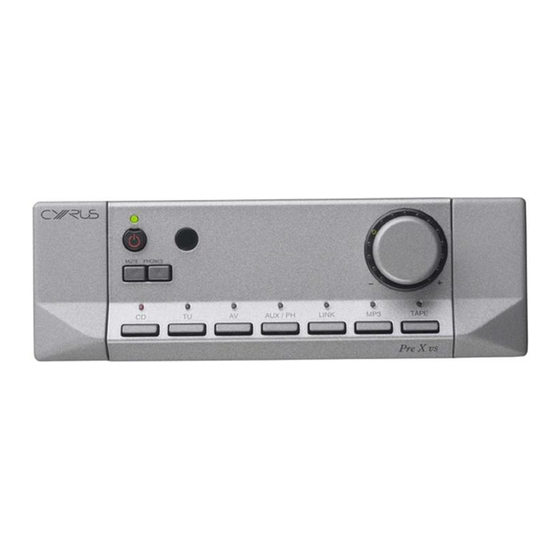 CYRUS PRE USER INSTRUCTIONS Pdf Download | ManualsLib