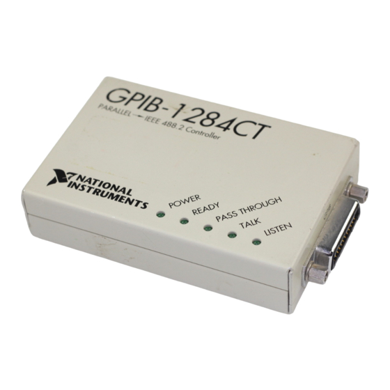 NATIONAL INSTRUMENTS GPIB-1284CT GETTING STARTED Pdf Download | ManualsLib